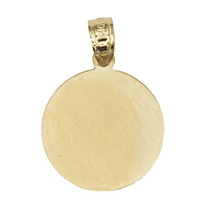 Ice on Fire Jewelry 10k Solid Yellow Gold Saint Christopher Medal