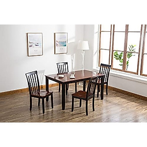 Boraam Bloomington Dining Chair, Black/Cherry, Set of 2