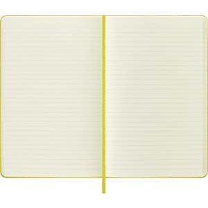 Moleskine Classic Notebook, Hard Cover, Large (5" x 8.25") Ruled/Lined, Hay Yellow (Silk), 240 Pages