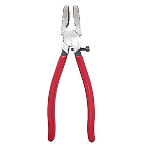 Key Fob Pliers Tool, 8 Inch Glass Running Pliers Attach Rubber Tips, with Adjustable Screw