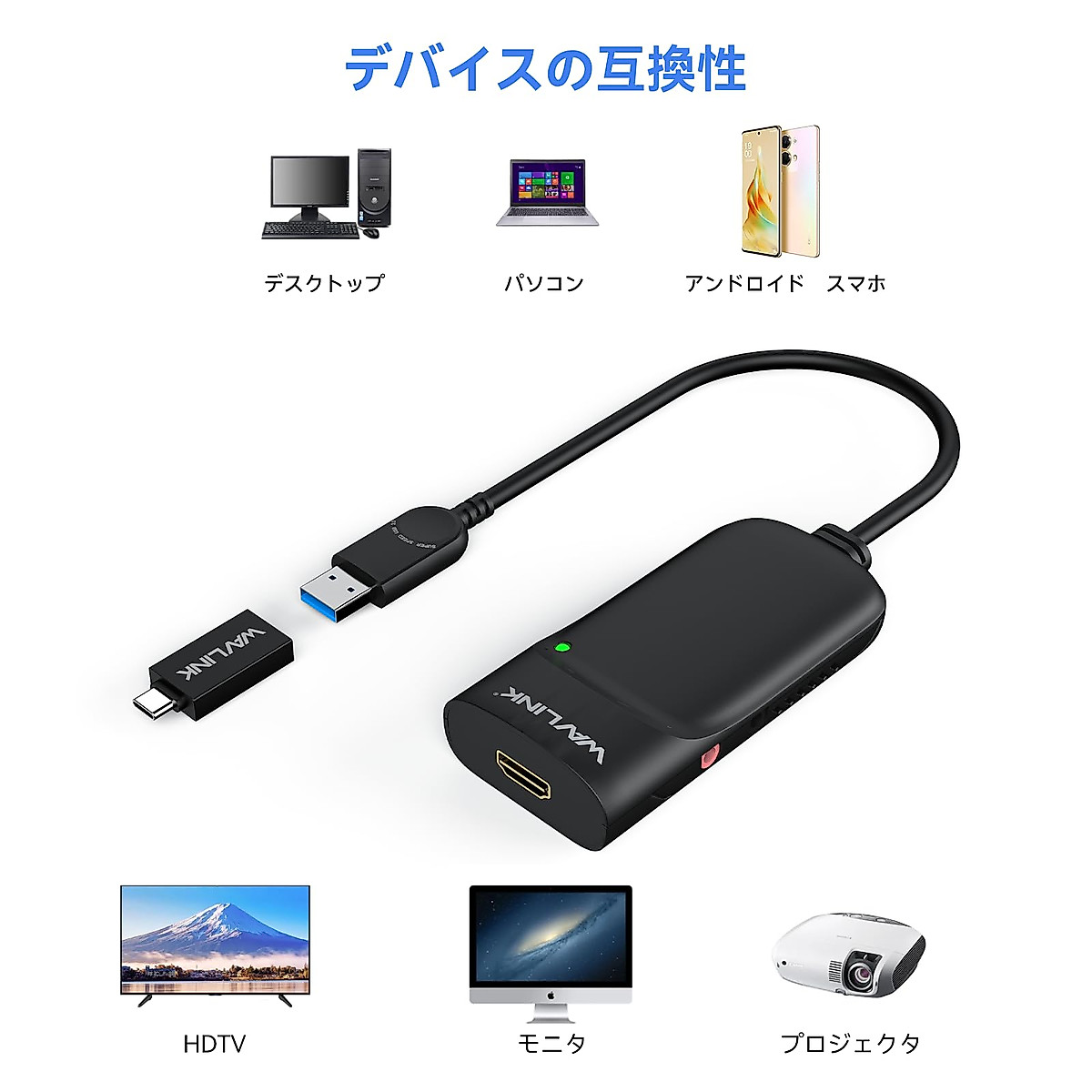 WAVLINK USB 3.0 to HDMI Universal Video Adapter, Displaylink Chips Supports up to 6 Monitor displays, Compatible with Windows, MacOS, Ubuntu 20.04,22.04,LTS, ChromeOS-Upgrade Version