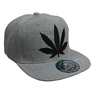 PDTXCLS ANGIEHAIE 90210 Wholesale Weed Baseball Cap Marijuana Canabis Pot Fashion Hip Hop Caps Snapback Party Hat (Heather Gray)