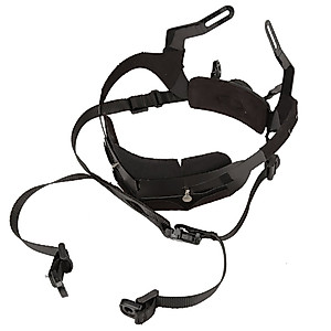 Helmet Chin Strap,Outdoor Adjustable 4 Points Chin Strap Compatible with Fast Helmet Accessory (Black)