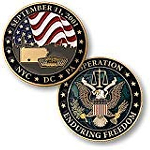 September 11 NYC DC PA Operation Enduring Freedom Challenge Coin