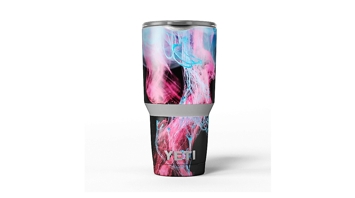 Design Skinz Vivid Pink & Teal Liquid Cloud Wrap for Yeti Coolers