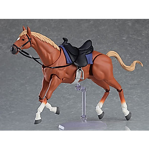 Max Factory figma Horse ver.2 [Chestnut Wool] Non-Scale Plastic Painted Action Figure, M06819