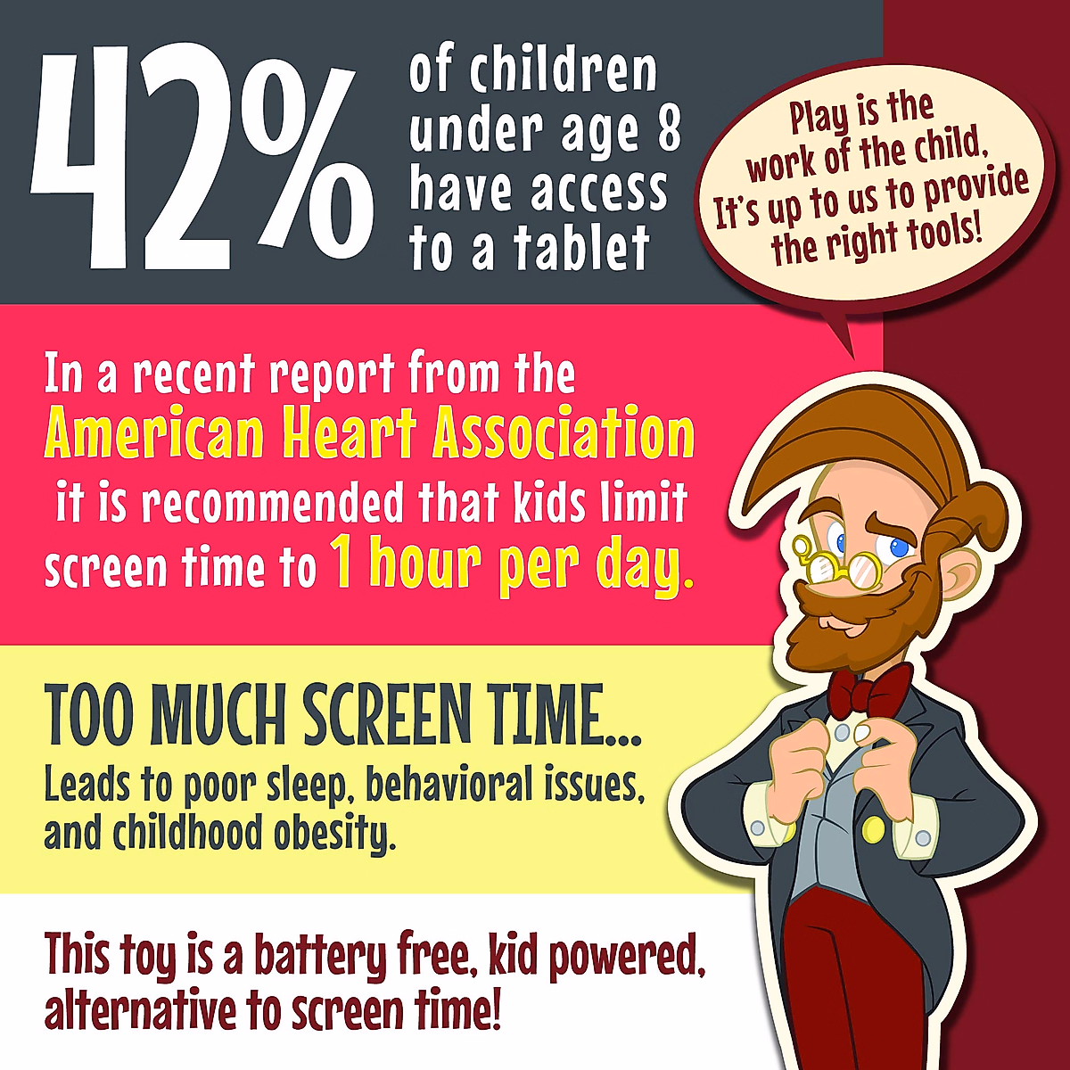 BeginAgain Earthworms - Promote Creative Thinking & Fine Motor Skills - Red, Kids 1 & Up