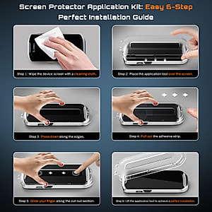 IYOUBOL Screen Protector for Zebra TC51 TC510K TC52 TC56 TC57 Barcode Scanner, Tempered Glass [Military Grade Shatterproof & Long-Lasting Durability], Full Coverage, Easy Installation, 2 Pack