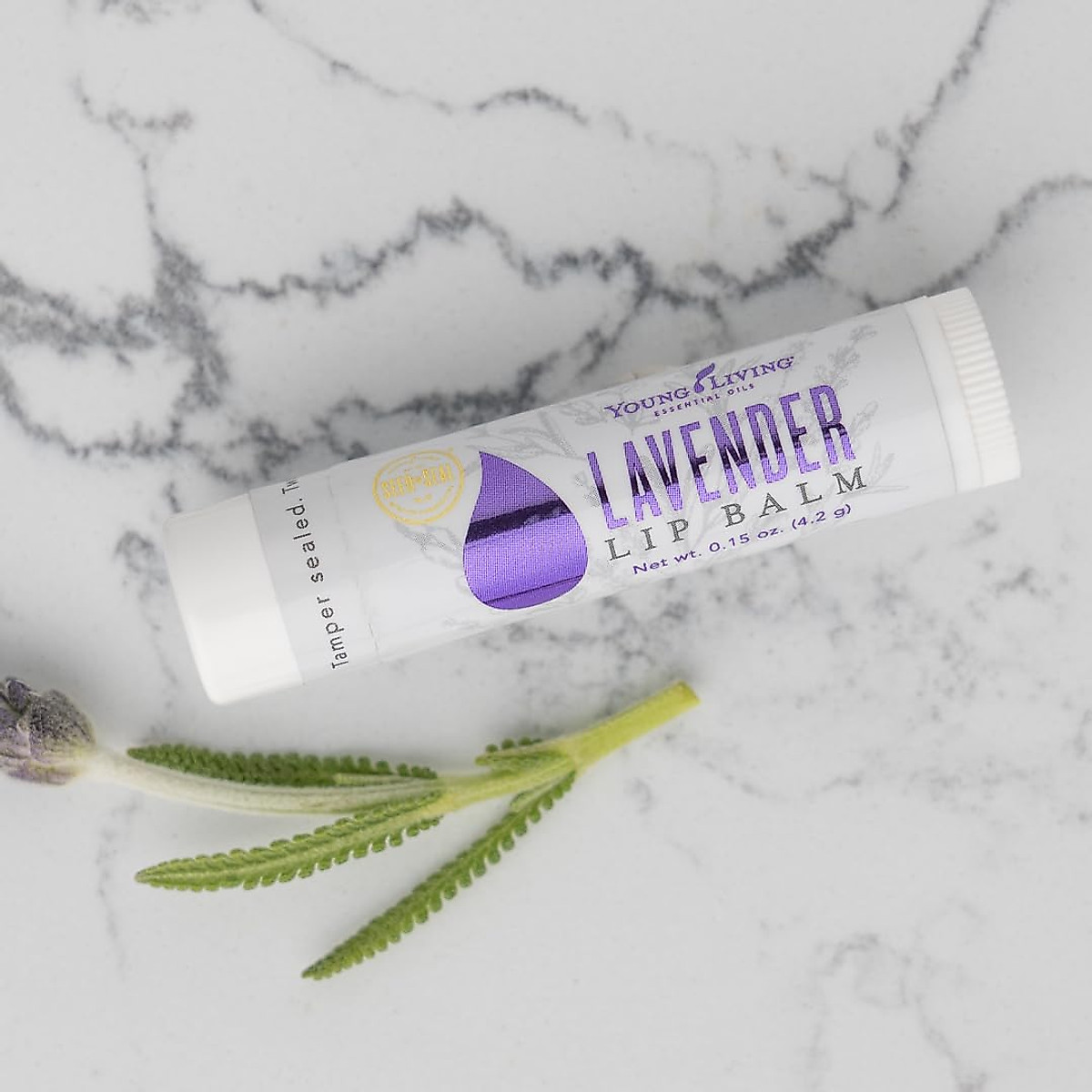 Young Living Lavender Lip Balm - 0.15 oz - Essential Oils, Soothes Dry Lips, Hydrates & Softens, Natural Lip Care Hydrating Lip Treatment, Moisturizing Lip Balm