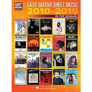 Easy Guitar Sheet Music 2010-2019: 35 Top Singles Arranged with Notes & Tab & Lyrics (Easy Guitar With Notes & Tab)