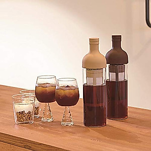 Hario Cold Brew Coffee Wine Bottle, 650ml, Brown