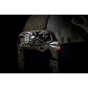 Princeton Tec Switch MPLS 10 Lumen Ultrabright Red/White LED Light, Universal Mounting System for Hardhats and Flexi-Neck Design, Essential for Law Enforcement, Military, and Trade Work, Black