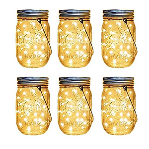 HJHSH Set of 6 Outdoor Solar Lights, Hanging Solar Lights Backyard Star String Lights Multi-Coloured Waterproof for Home Garden Christmas Outdoor Decoration (Color : Colored Lights, Size : C)