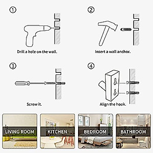 TAOIFY Wood Wall Hooks-(3 Black Walnut Hooks) Handmade Natural Wooden Hooks, Wall-Mounted Hooks, can Hang Clothes, Hats, Hangers, Towels, Heavy Objects