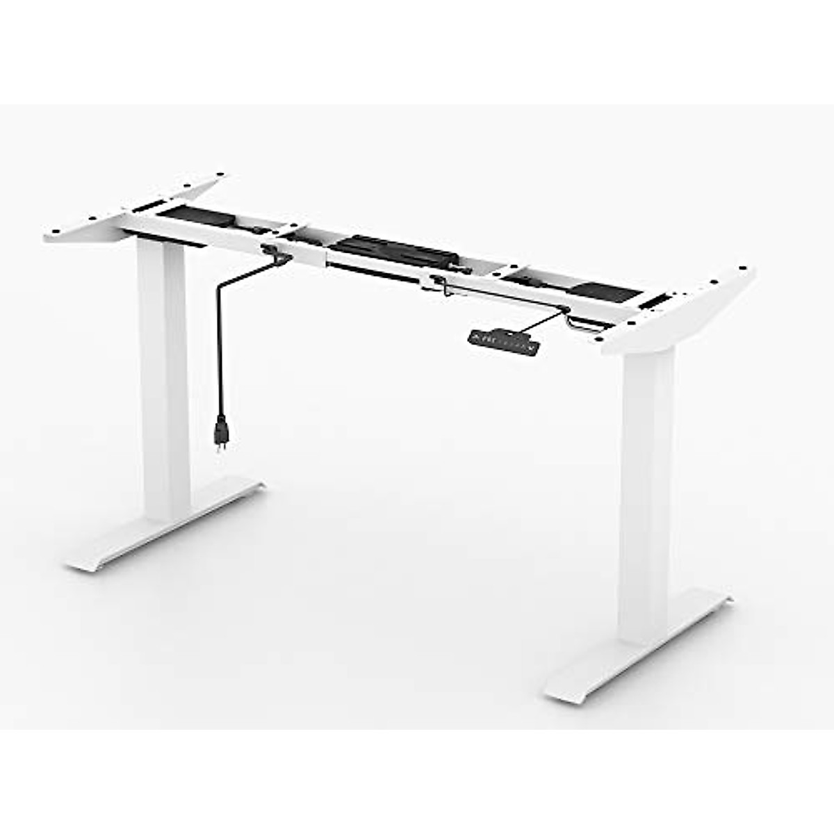 ALFA FURNISHING Quick Install Standing Desk Frame Dual Motor Electric Sit to Stand Desk Base Stand Up Desk Legs for 43-79 Inch Desktop, with 4 Pre-Set Memory (Frame Only)