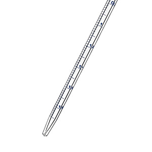 EISCO Serological Pipette, 2ml - Class A, Tolerance ±0.010ml Blue Graduations Color Code, Black Calibrated for Delivery to Jet Borosilicate Glass- Eisco Labs