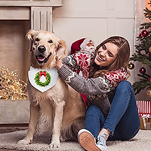 Xuniea 8 Pieces Sublimation Dog Bandanas Solid White DIY Pet Bandanas Triangle Scarf Blank Dog Kerchief Bandanas Polyester Pet Scarf Apparel for Small to Large Dogs Cats Puppy Bibs Kerchief