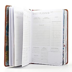 EcuaTerra Undated Daily Planner 2023-2024 - Productivity Agenda 2023-2024, Habit Tracker, Work Planner Organizer Notebook, to Do List Notebook, Gratitude & Goals Journal, Inspiring Quotes