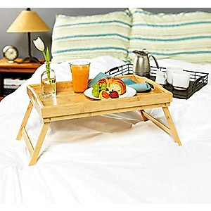 Mesa Bamboo and Metal Tray Set