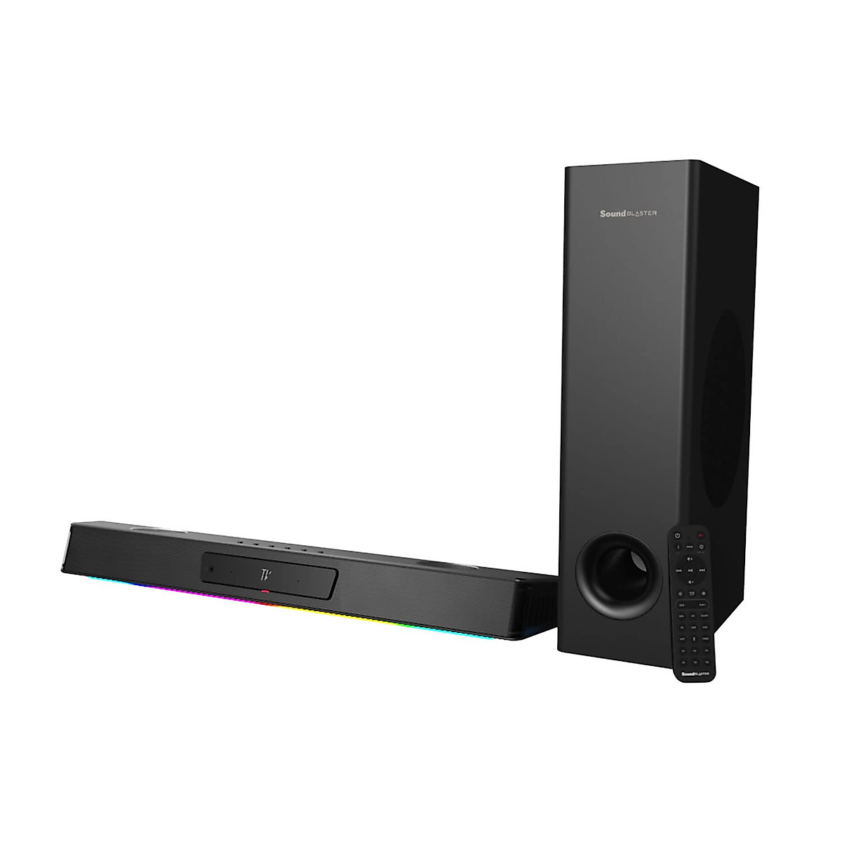 Creative Sound Blaster Katana V2X 5.1 Multi-Channel Gaming Soundbar with Compact Subwoofer, 180W Peak Power, ft Tri-Amplified 5-Driver Design, Super X-Fi Technology, and RGB Lighting