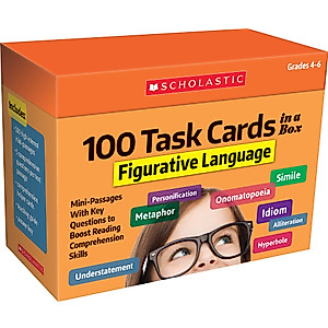 100 Task Cards in a Box: Figurative Language: Mini-Passages With Key Questions to Boost Reading Comprehension Skills
