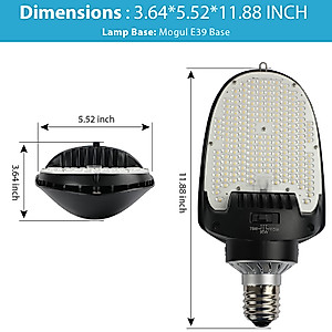 115W Retrofit LED Corn Light, 180° Paddle LED Bulb wiht Rotatable Mogul E39 Base 5000K 15500 Lm Led Corn Bulb Replaces 400W Metal Halide for Wall Pack Shoebox Parking Lot Canopy Street Fixture, UL