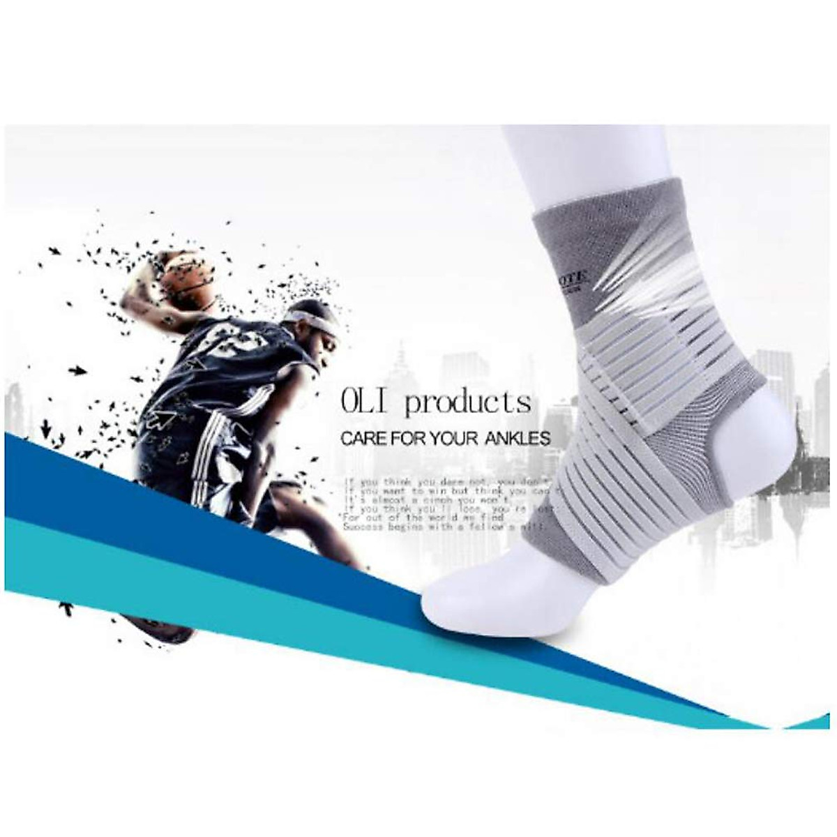 Ankle Brace Compression Sleeves, 1 Pair Anti-Sprain Ankle Support Sleeve Basketball Running Sports Injuries Recovery Elastic Sleeve Socks for Relief Foot Joint Pain Chronic Ankle Swelling Arch Support
