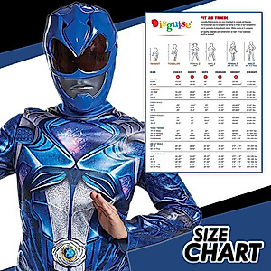Disguise Blue Power Rangers Costume for Kids. Official Licensed Blue Ranger Classic Movie Power Ranger Suit with Mask for Boys & Girls