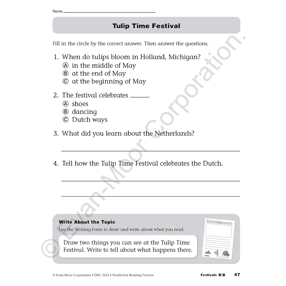 Evan-Moor Non-Fiction Reading Practice, Grade 1