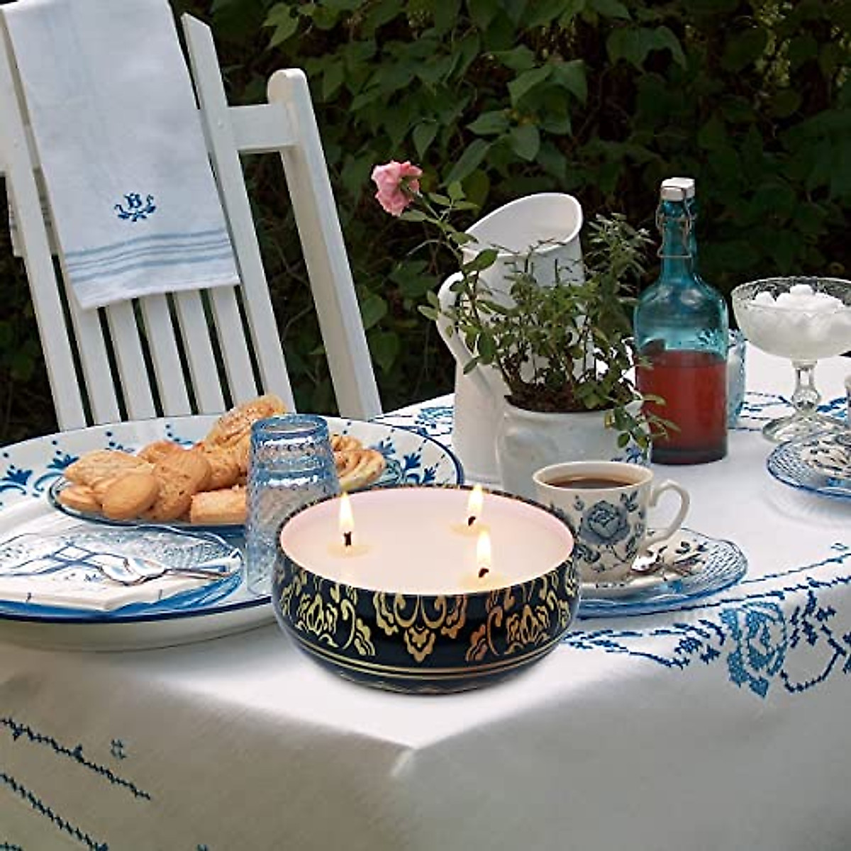 Amastika Citronella Candles Outdoor Large 3 Wicks Natural Soy Wax Candle for Home Patio in Summer, 3 Packs, 1 X 13.5oz