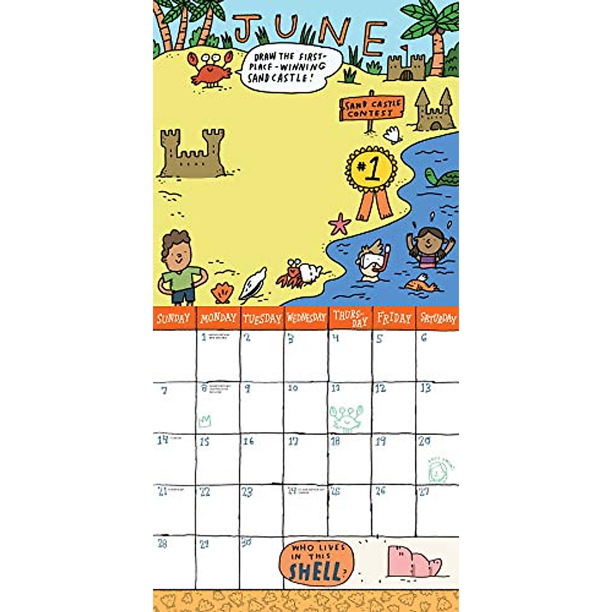 Kid's Awesome Activity Wall Calendar 2020