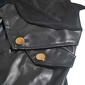 Uni Clau Women Sexy Faux Leather Dress Sheer Mesh Long Sleeve Patchwork Tunic Mini Dresses Tight Skirts Black