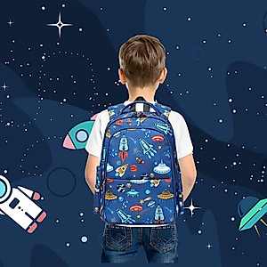NaOHshp School Backpack for Boys, Cute Space Backpack for Kids Elementary Middle School Bag Bookbag