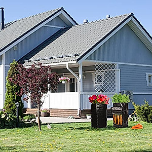 DAIKOYE 4-Pack 10 Gallons Grow Bags Potato Planter Bag with Access Flap and Handles for Harvesting Potato, Carrot, Onion, Tomato and Vegetables