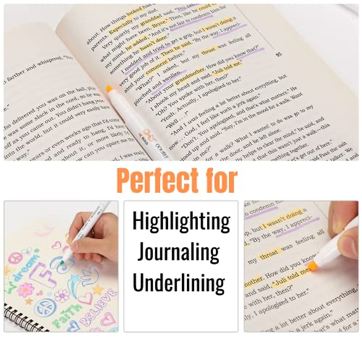 Mr. Pen- Double Tip Highlighters, Fine & Chisel Tip, Neon and Pastel Colors, 8 Pack, Highlighters, Highlighter markers, Planner Markers, Highlighters for Bible Journaling, Highlighter Pens