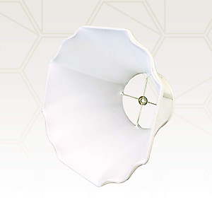 Royal Designs, Inc. BSO-701-16EG Flare Bottom Outside Corner Scallop Basic Lamp Shade, 9 x 16 x 12, Eggshell