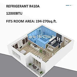 HOMCOM 12000 BTU Portable Air Conditioner with Cooling, Dehumidifier, Ventilating Function, Remote Control, & LED Display, White