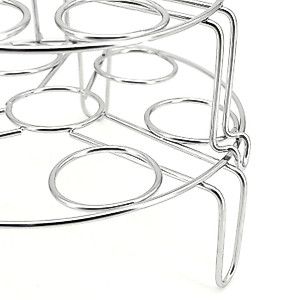 TOMOTE Egg Steamer Rack Trivet for Instant Pot Accessories 5 Qt, 6 Qt, 8 Qt Pressure Cooker - 2 Pack Stackable 304 Stainless steel Multipurpose Cooling Rack (2 Pack)