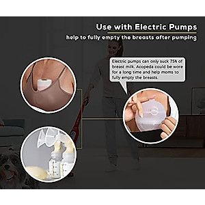 Manual Wearable Breast Pump for Breastfeeding(2Pcs)︱Hands Free, Kick-Proof︱Leakproof with Sealed Flange︱Comfortable for Long Wear︱Replace Nursing Pad︱Small and Easy to Carry