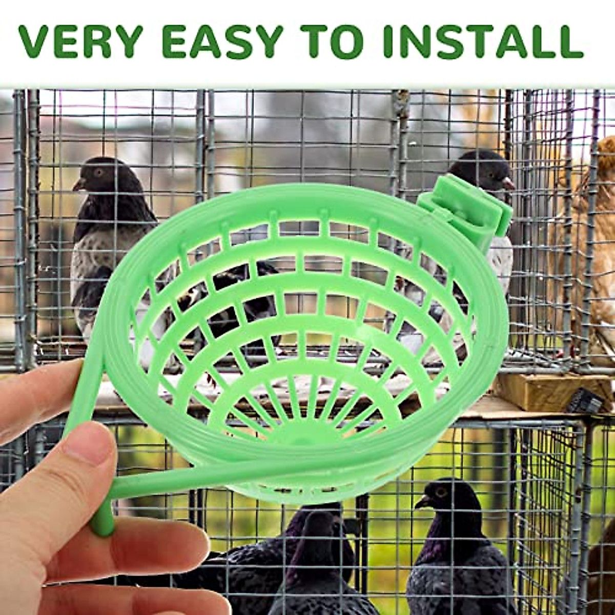 Mipcase 2pcs Plastic Bird Nest, Canary Nest Plastic Hollow Hanging Cage Finch Parrot Canary Pigeon Nest Bowl Eggs Hatching Tool Pan, Bird Breeding Hut Nest Pan