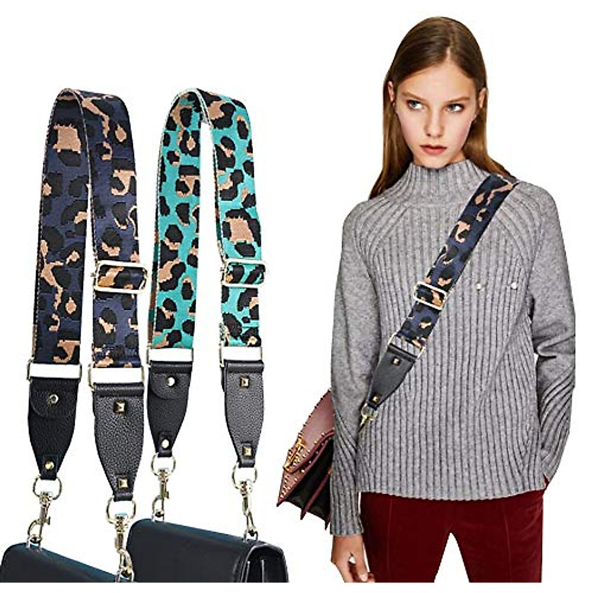 Reason Charm 1.97" Wide Strap Adjustable Crossbody Bag Strap Replacement All-Match Canvas Strap Purse Strap Handbags Strap (Orange)