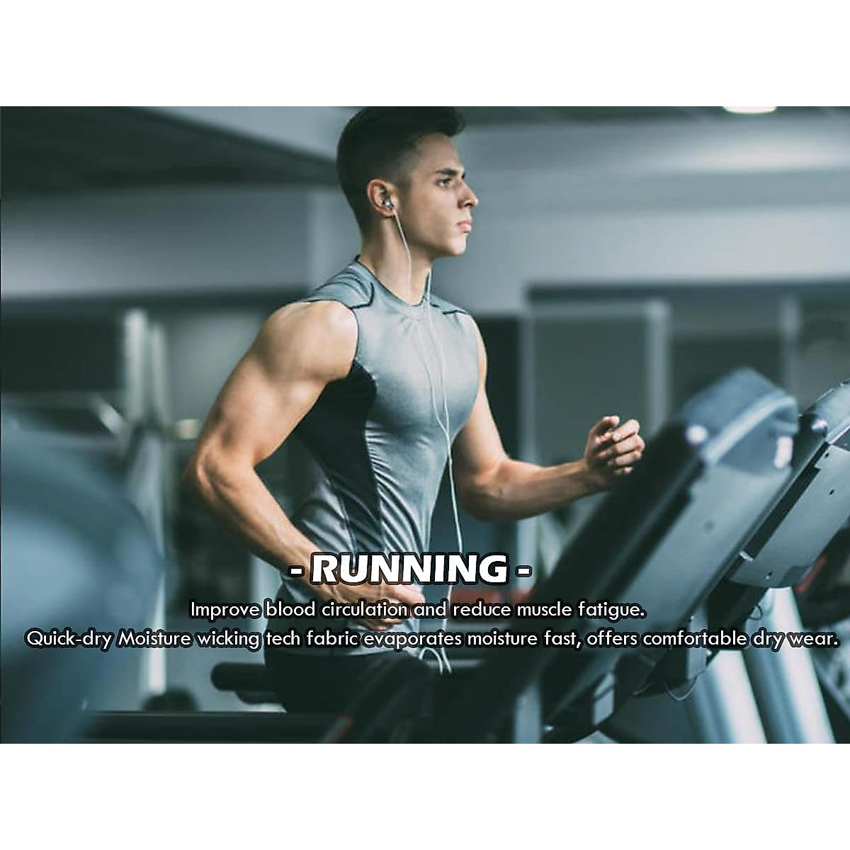 TELALEO 5 Pack Men's Workout Tank Tops Sleeveless Mesh Muscle Gym Shirt Quick Dry Black/Gray/Charcoal/Navy/Blue M