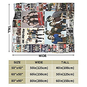 Flannel Blanket Throw Blanket Ultra Soft Lightweight Throws for Couch, Bed, Plush Fuzzy Flannel Microfiber Warm Thermal Blanket All Seasons 50"x40"