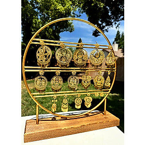 Folklorico Earrings, 3-Flowers (Medium) Size, Day of the Dead, Mexican Earrings