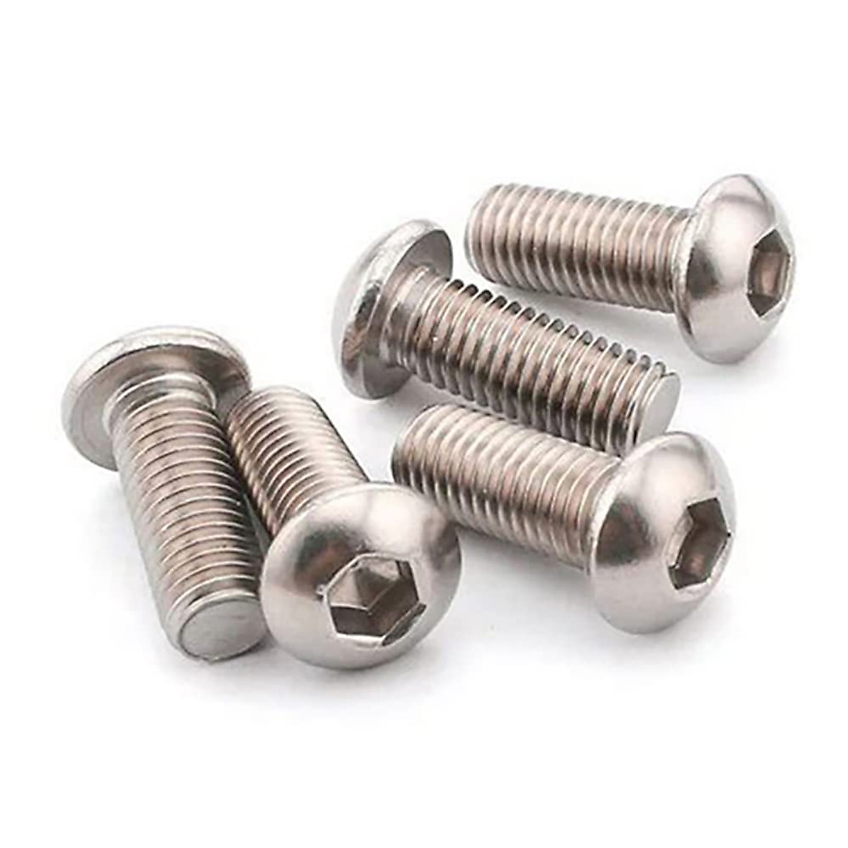 50 Pcs 1/4-20 x 1 Button Head Socket Cap Bolts Screws,304 Stainless Steel 18-8,Allen Socket Drive,Bright Finish,Fully Machine Thread (1/4-20 x 1 50pcs)