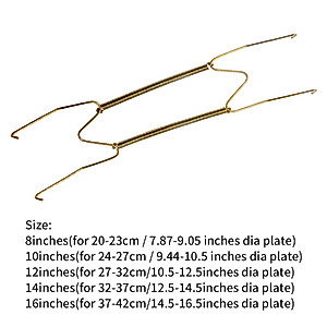 8 10 12 14 16Inch Plate Hangers for Walls Plate Dish Hangers Stainless Steel Decorative Invisible Plate Hangers Holder, Wall Hooks Home Decor (size:12in)