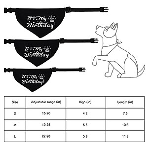 Dog Birthday Party Supplies Birthday Boy Dog Bandana Black Its My Birthday Dog Bandana for Small Medium Large Dogs Pets Outfits