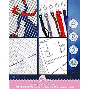 Mary Poppins Cross Stitch Bookmark Kit - DIY Embroidery Gift for Booklovers
