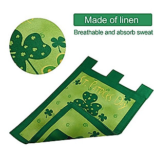 KUUQA Happy St. Patrick's Day Garden Flag Decorative Clovers Irish Green Shamrocks 12 x 18 Inches for Garden and Home Decorations