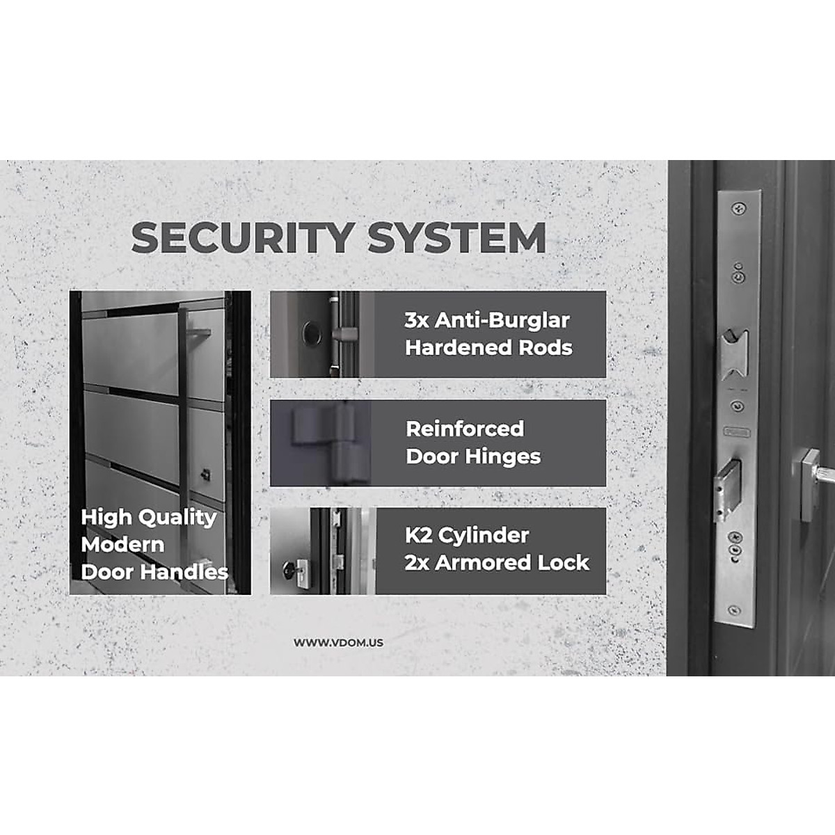 Front Exterior Prehung Glass Steel Door 36 x 80 inches Left-Hand/Deux 1744 Natural Oak/Stainless Inserts Single Modern Veneer